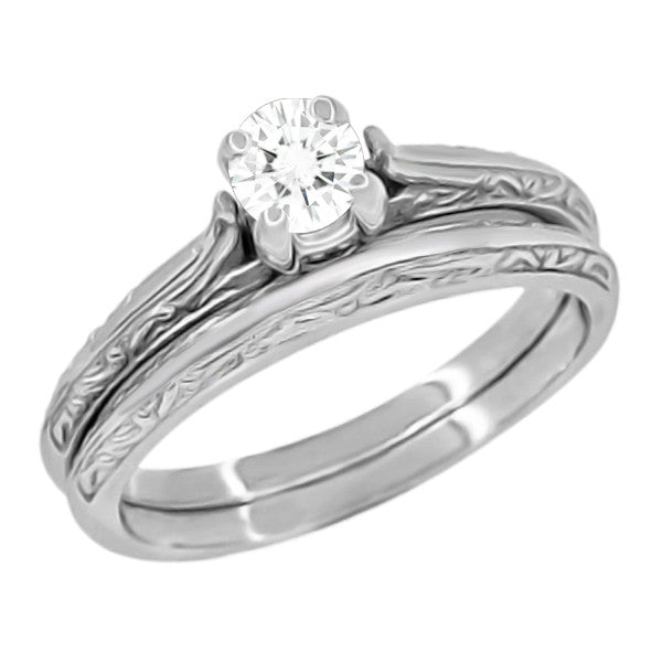 White Gold Wedding Ring Sets - Antique White Gold Bridal Sets — Antique ...