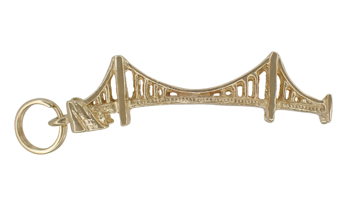 Golden Gate Bridge Charm in Solid Yellow 14 Karat Gold — Antique ...