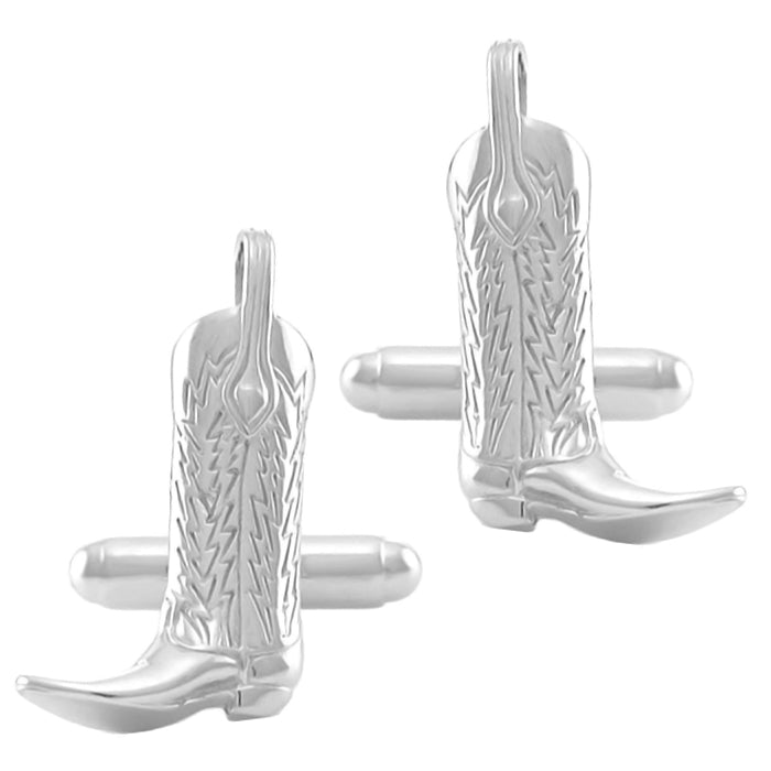 Cowboy Boot Cufflinks in Sterling Silver — Antique Jewelry Mall