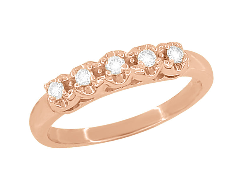 Vintage rose gold eternity ring store