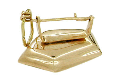 Old Fashioned Iron Charm in 18 Karat Rose Gold — Antique Jewelry Mall