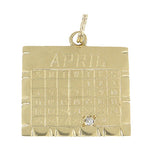 April 29 Calendar Charm Set With Diamond in 14 Karat Gold — Antique ...