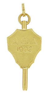 Alpha Omega Alpha Key Pendant in 10 Karat Gold — Antique Jewelry Mall
