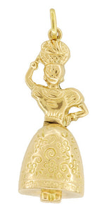 Moveable Brazilian Samba Tropicalismo Lady Dancer Charm in 18 Karat ...