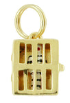 Enameled Movable Jail Cell and Prisoner Charm in 14 Karat Gold ...
