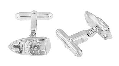 Motor Boat Cufflinks in Sterling Silver — Antique Jewelry Mall