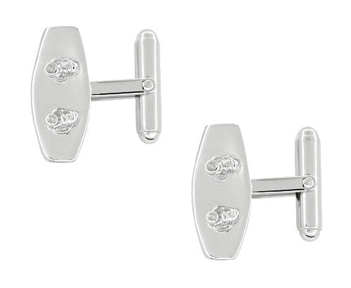 Surfer Cufflinks in Sterling Silver — Antique Jewelry Mall
