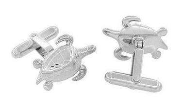 Sea Turtle Cufflinks in Sterling Silver — Antique Jewelry Mall