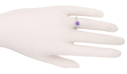 Art Deco Vintage Filigree Lilac Amethyst Promise Ring in Sterling ...